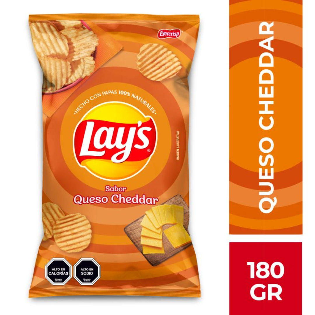 Papa Lays Queso Cheddar 180 Gr – Supermercado del Confite