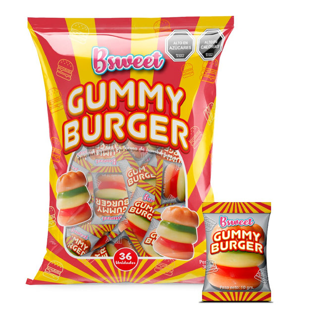 Gomitas Gummy Mini Burgers 36 unidades – Supermercado del Confite